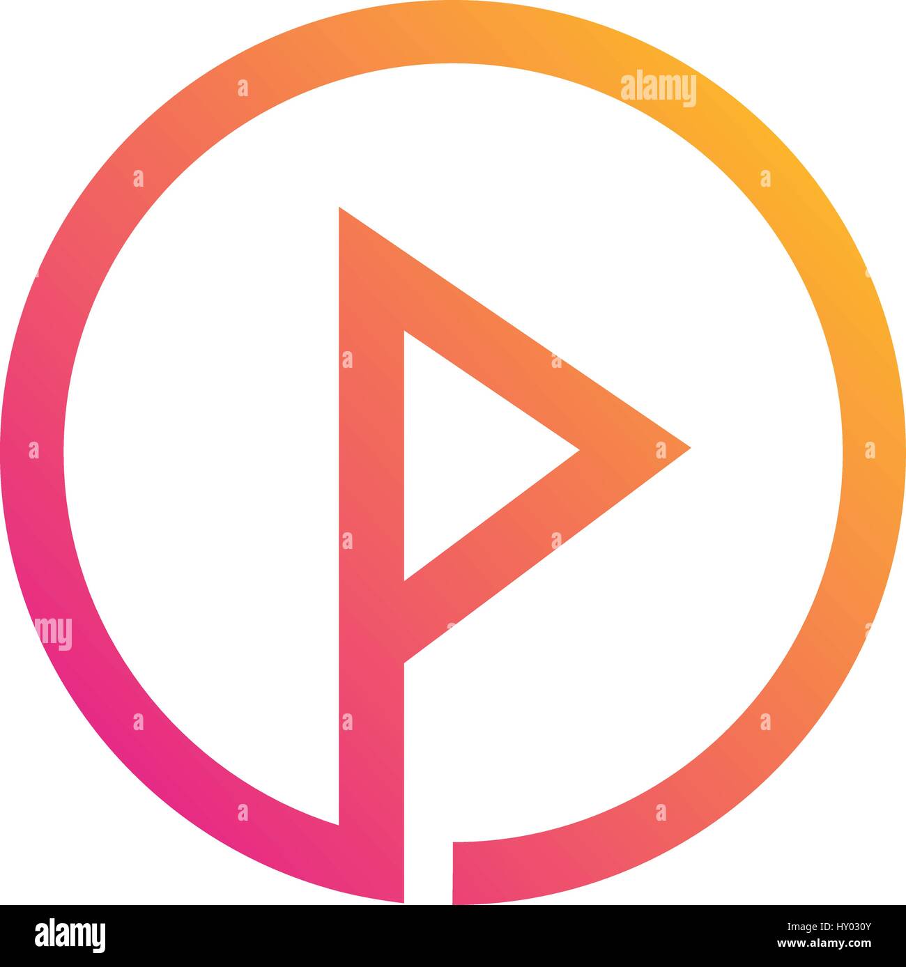 letter P Symbol design illustration, Creative Concept Stock Vector ...