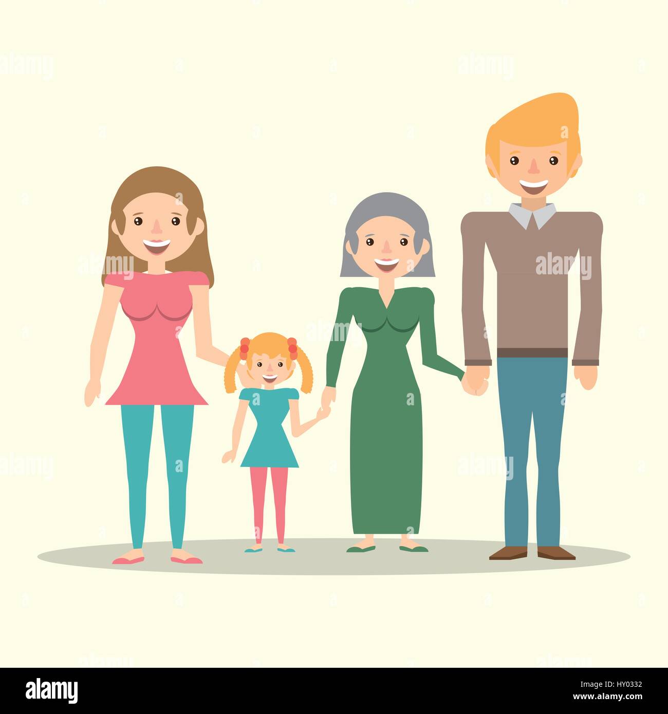 Happy old mother daughter Stock Vector Images - Alamy