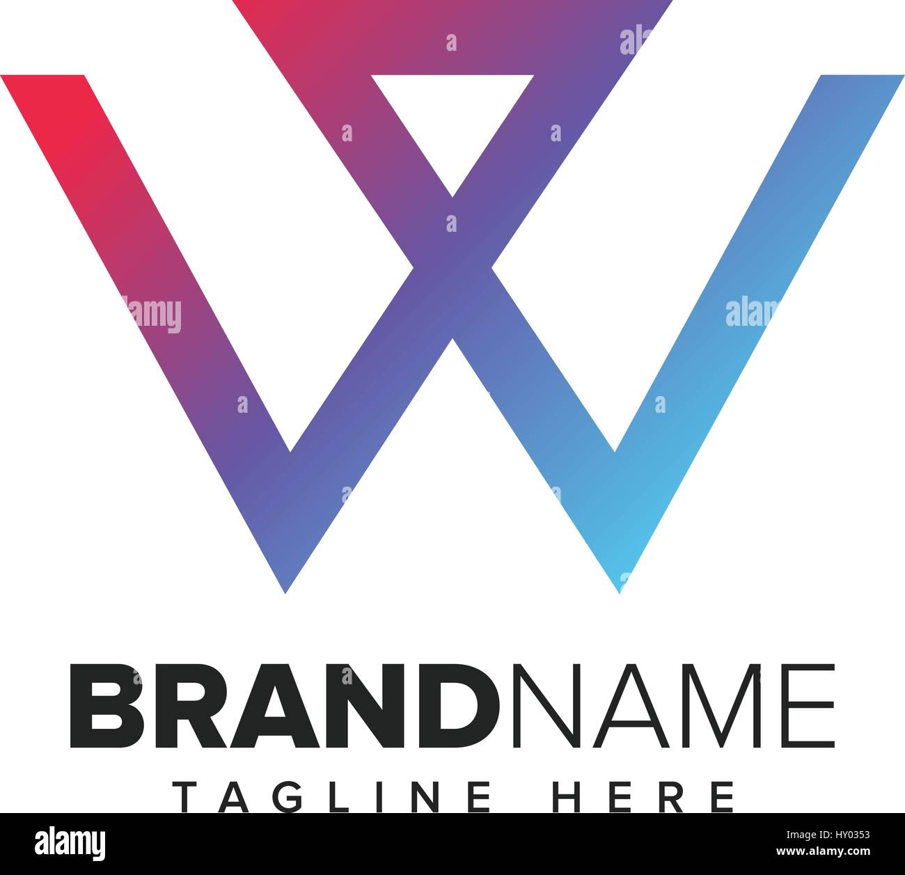 letter W Symbol design illustration, Creative Concept Stock Vector ...