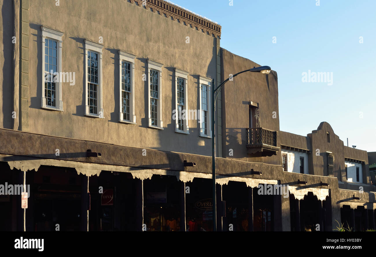 Santa fe plaza historic adobe architecture hi-res stock photography and ...