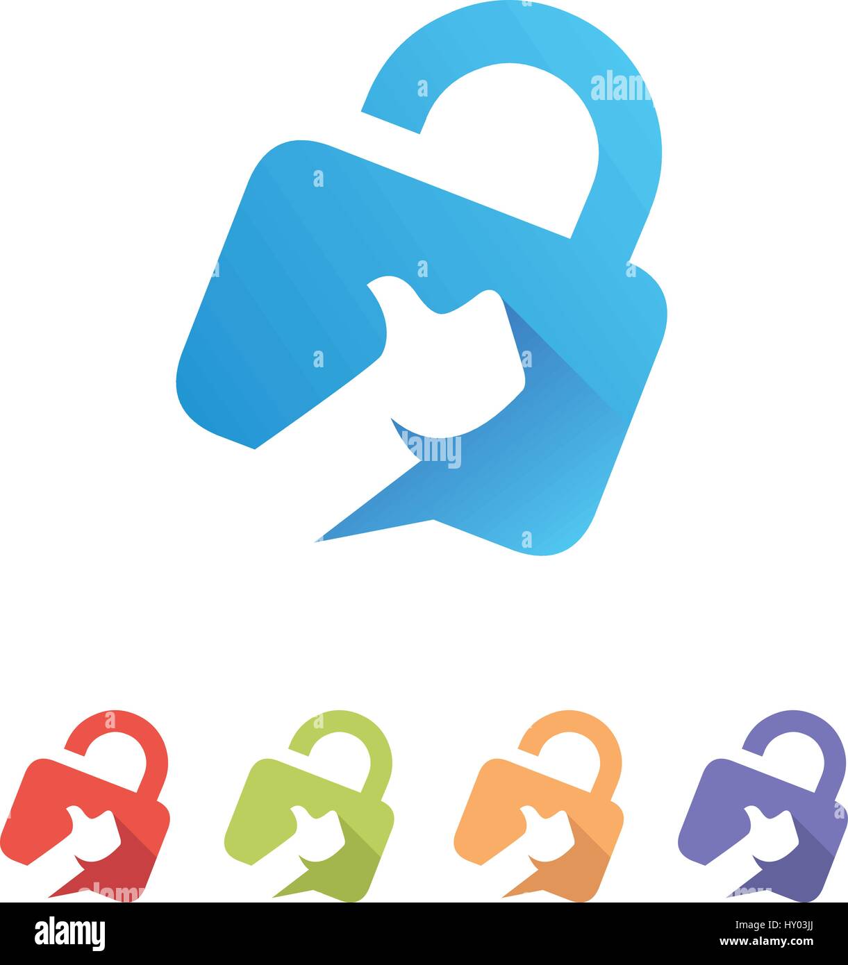 Best Security Symbol Design, Thumb up concept Stock Vector Image & Art ...