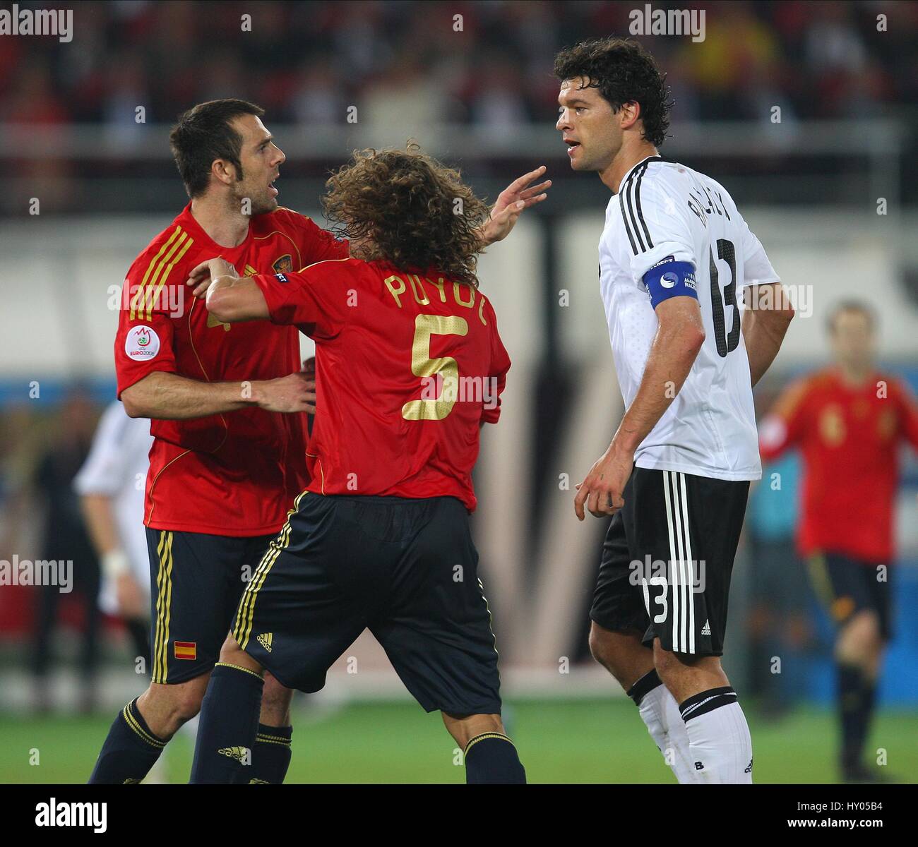MARCHENA PUYOL & BALLACK GERMANY V SPAIN ERNST-HAPPEL-STADION VIENNA ...