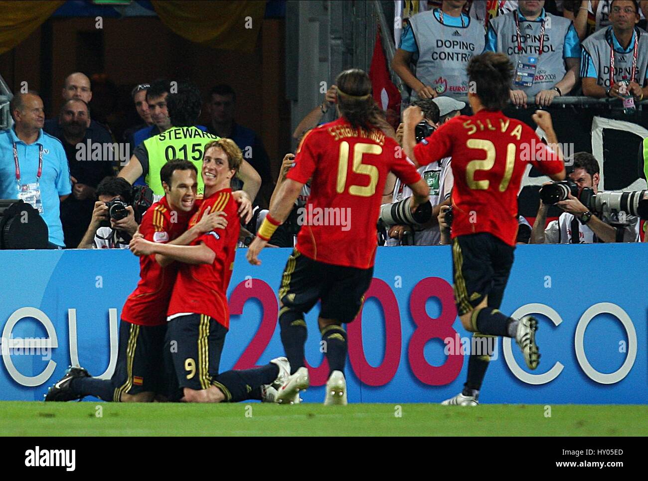 FERNANDO TORRES CELEBRATES GERMANY V SPAIN ERNST-HAPPEL-STADION VIENNA ...