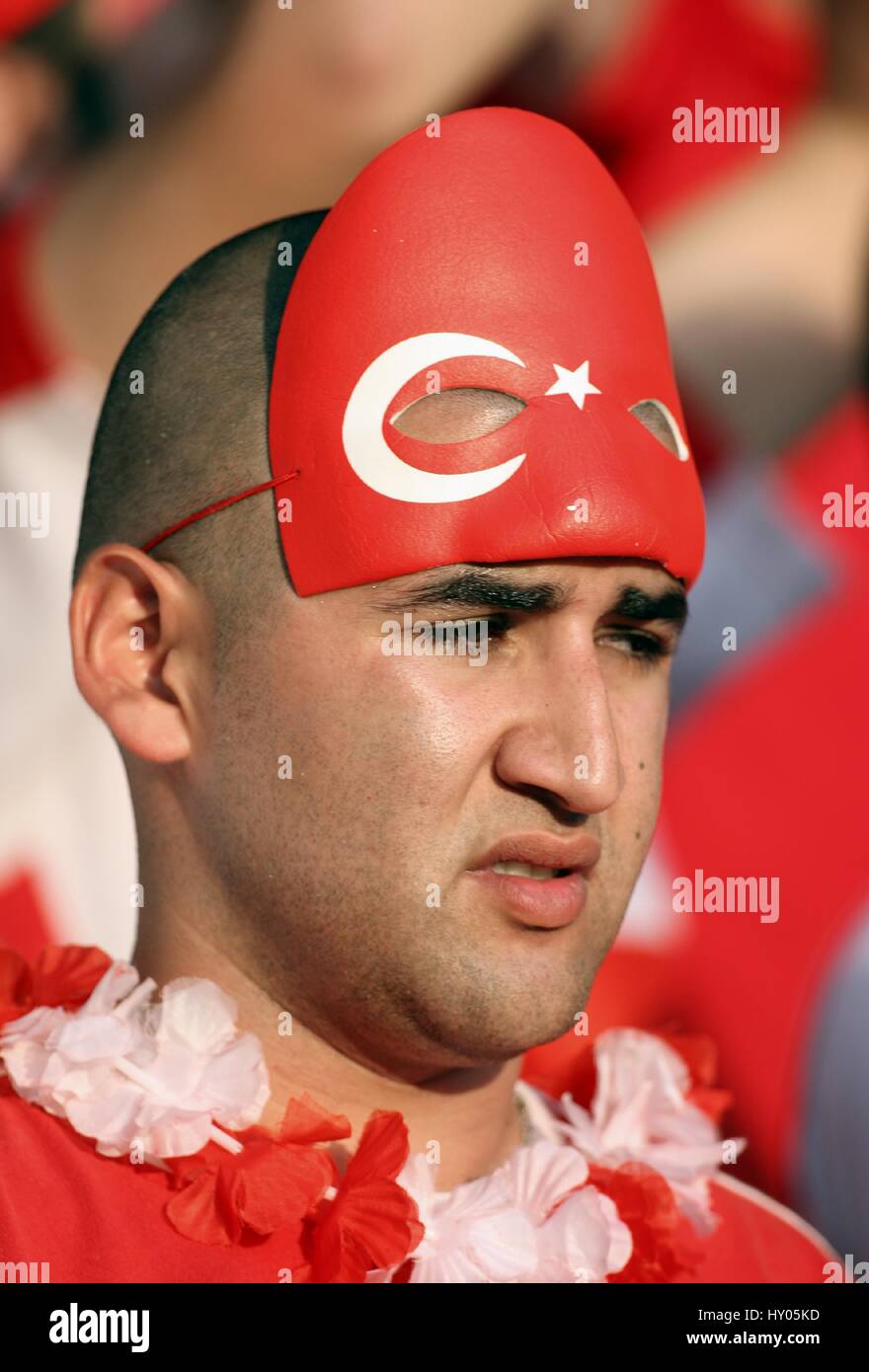TURKEY FAN GERMANY V TURKEY EURO 2008 ST JAKOB-PARK BASEL SWITZERLAND ...