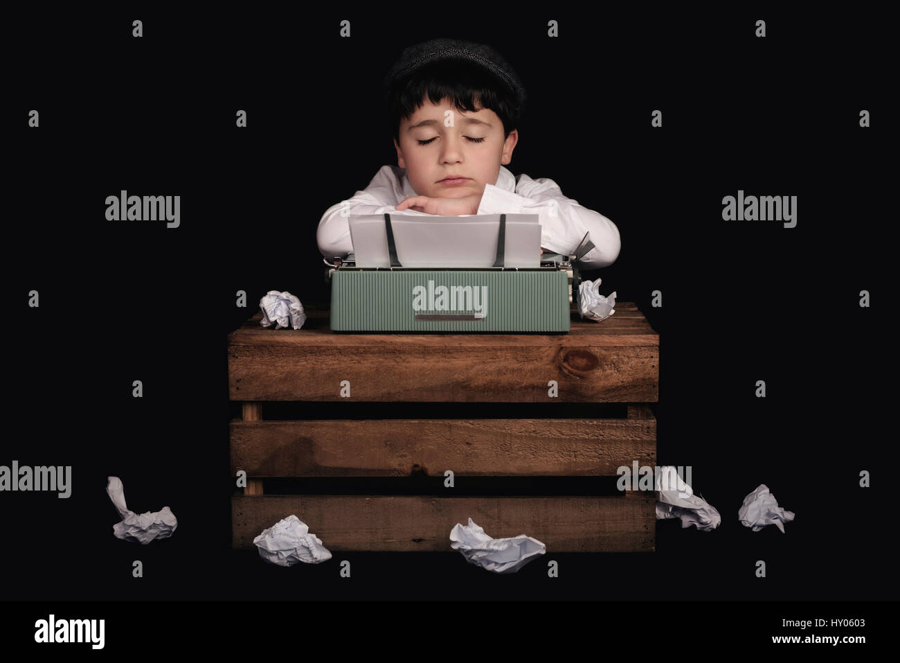 Boy typewriter hi-res stock photography and images - Alamy