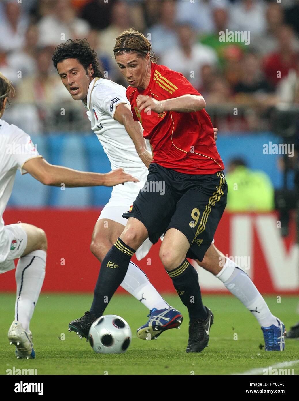 FERNANDO TORRES & FABIO GROSSO SPAIN V ITALY ERNST-HAPPEL STADIUM ...