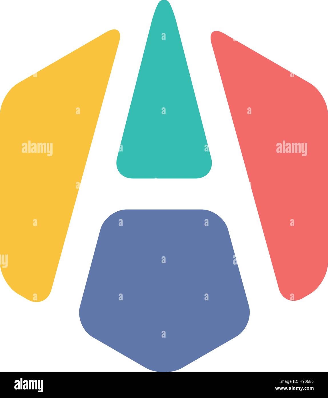 Letter A inside hexagon shape symbol Stock Vector Image & Art - Alamy