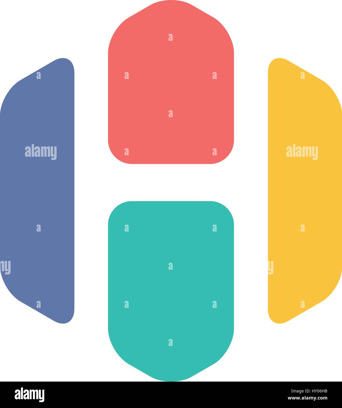 Letter H inside hexagon shape symbol Stock Vector Image & Art - Alamy