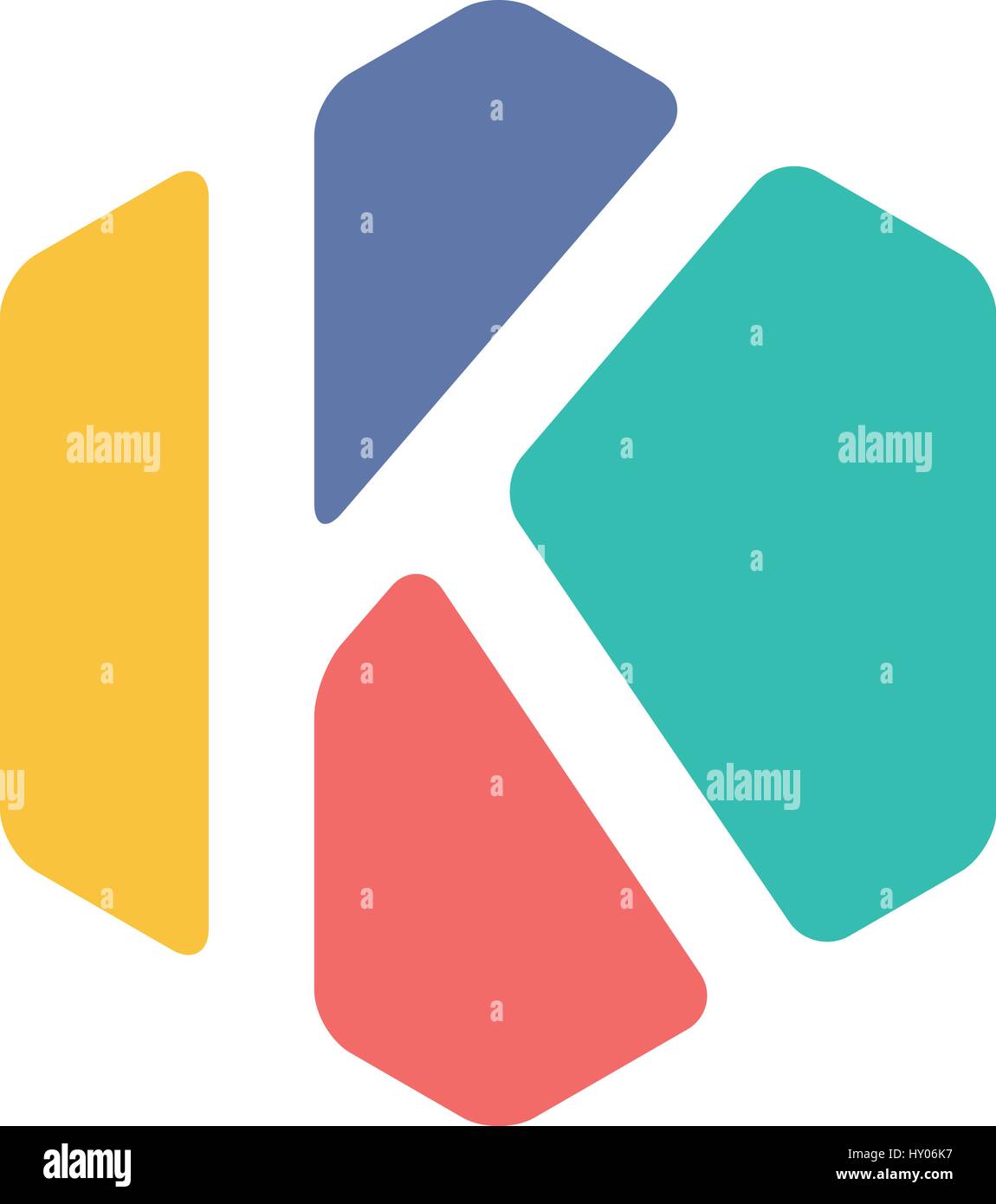 Letter K inside hexagon shape symbol Stock Vector Image & Art - Alamy