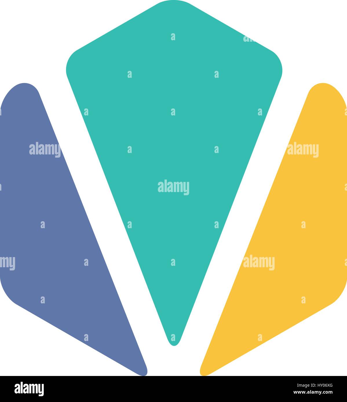 Letter V inside hexagon shape symbol Stock Vector Image & Art - Alamy