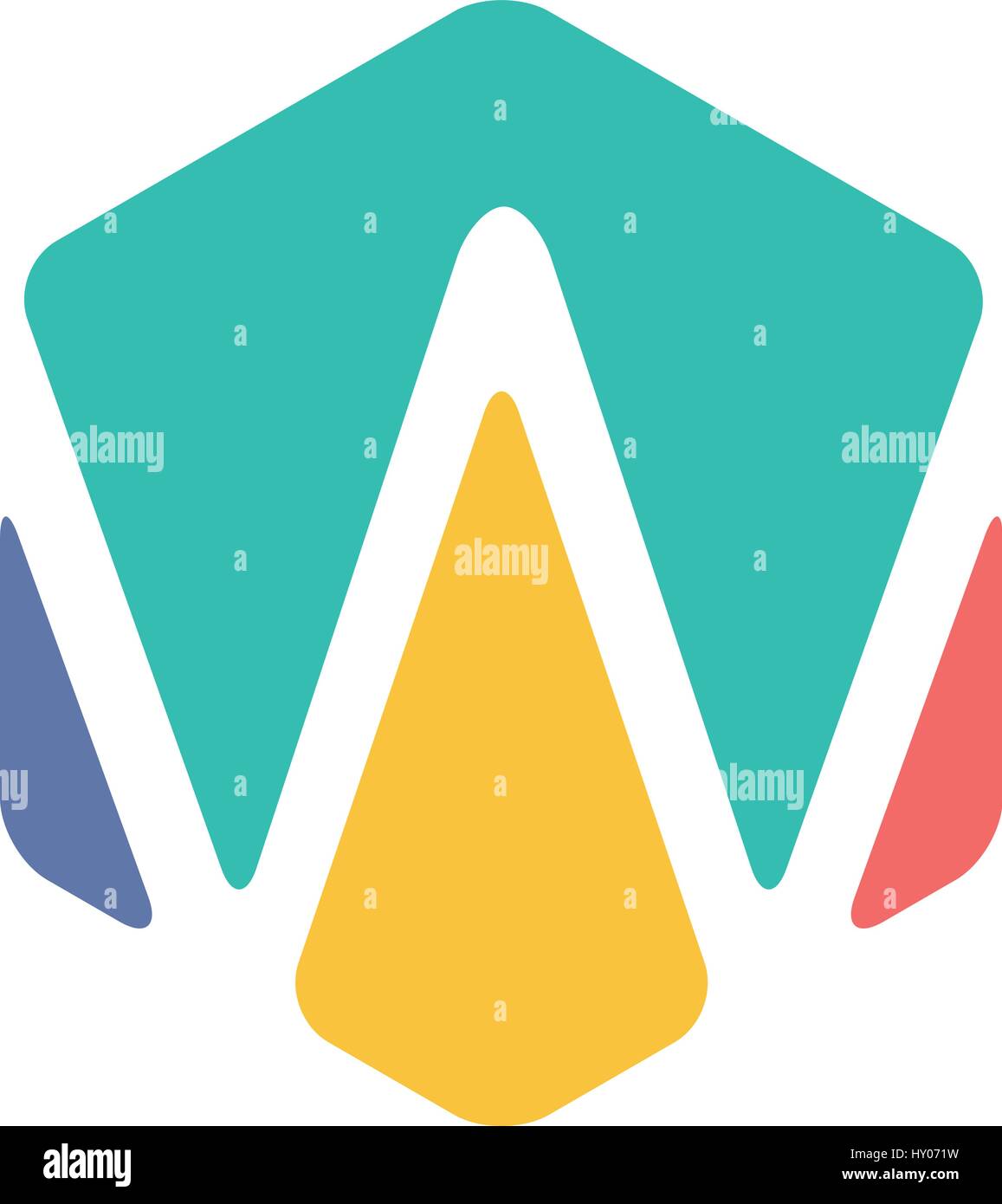 Letter inside hexagon shape symbol hi-res stock photography and images ...