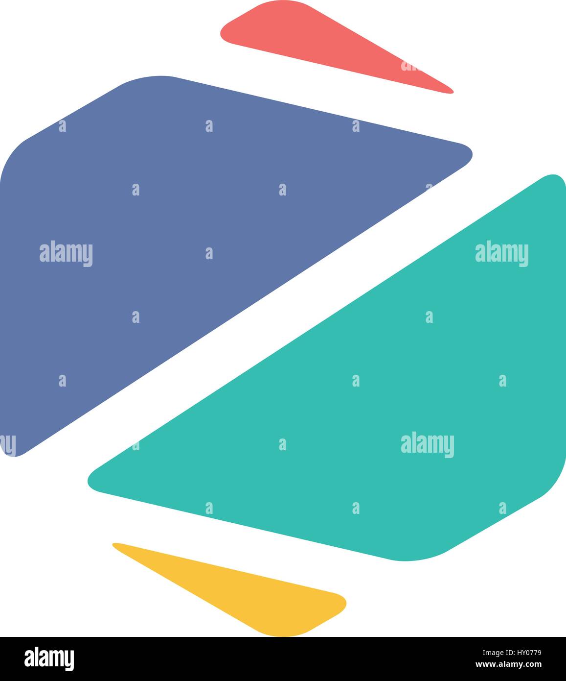 Letter inside hexagon shape symbol hi-res stock photography and images ...