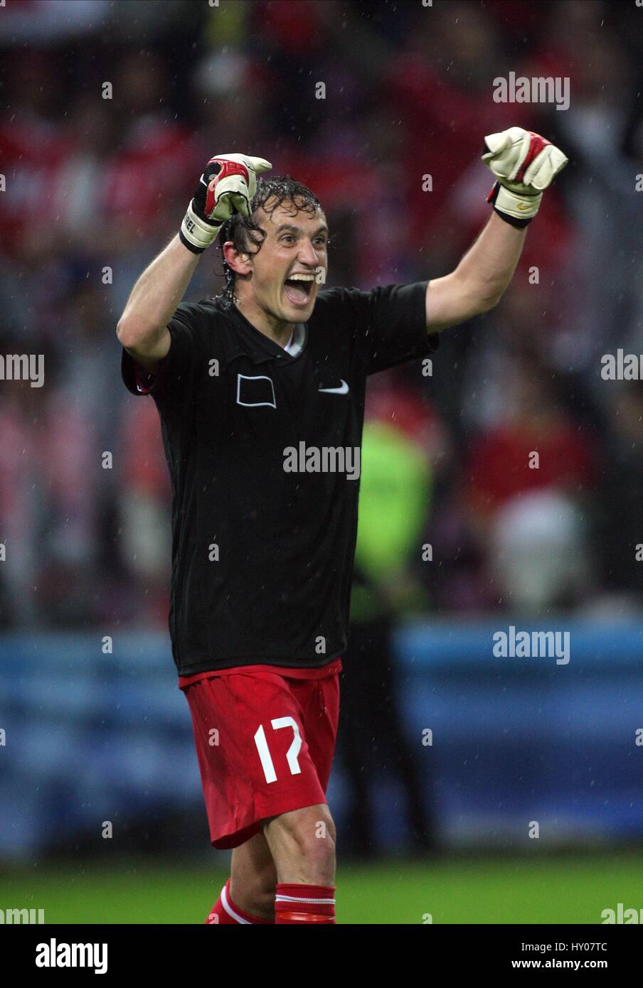 TUNCAY CELEBRATES WIN TURKEY V CZECH STADE DE GENEVE GENEVE SWITZERLAND ...