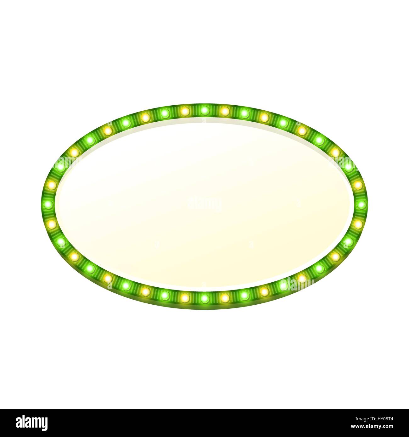 Green Oval Logo With Yellow Outline