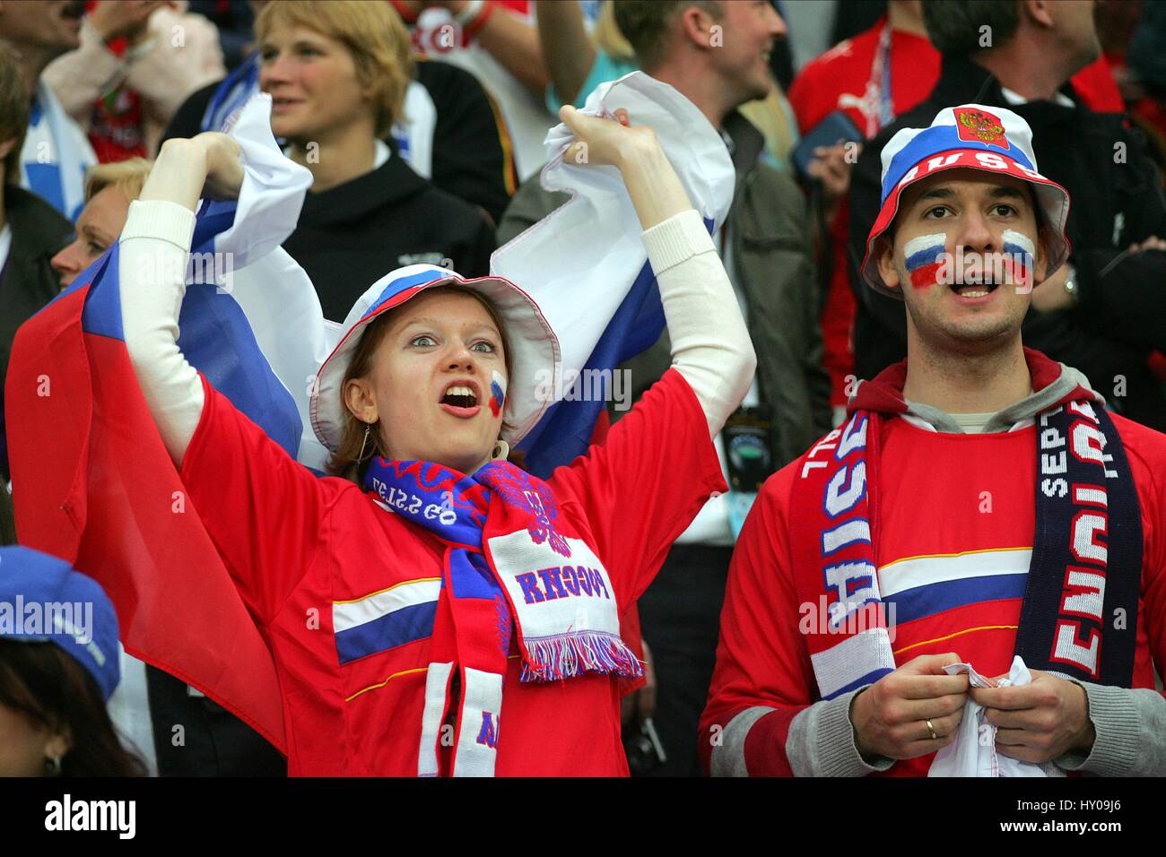 RUSSIAN FANS BEFORE GAME GREECE V RUSSIA EM STADION SALZBURG AUSTRIA 14 ...