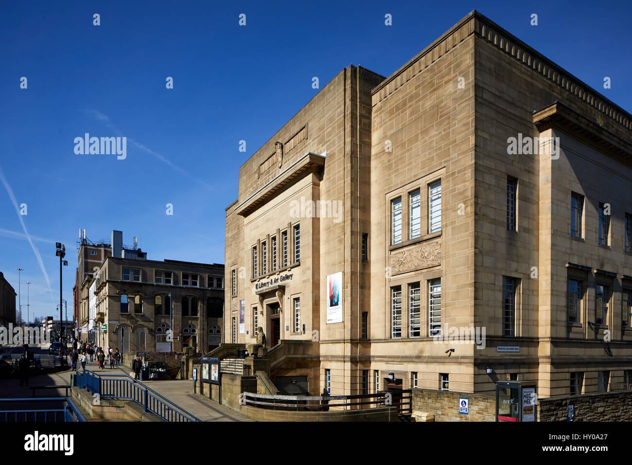 Library and Art Gallery, Huddersfield town centre a large market town ...
