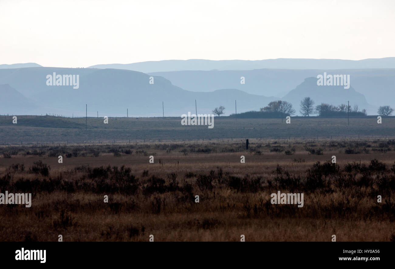 Badlands Canada Saskatchewan Big Muddy Panoramic Image Stock Photo - Alamy