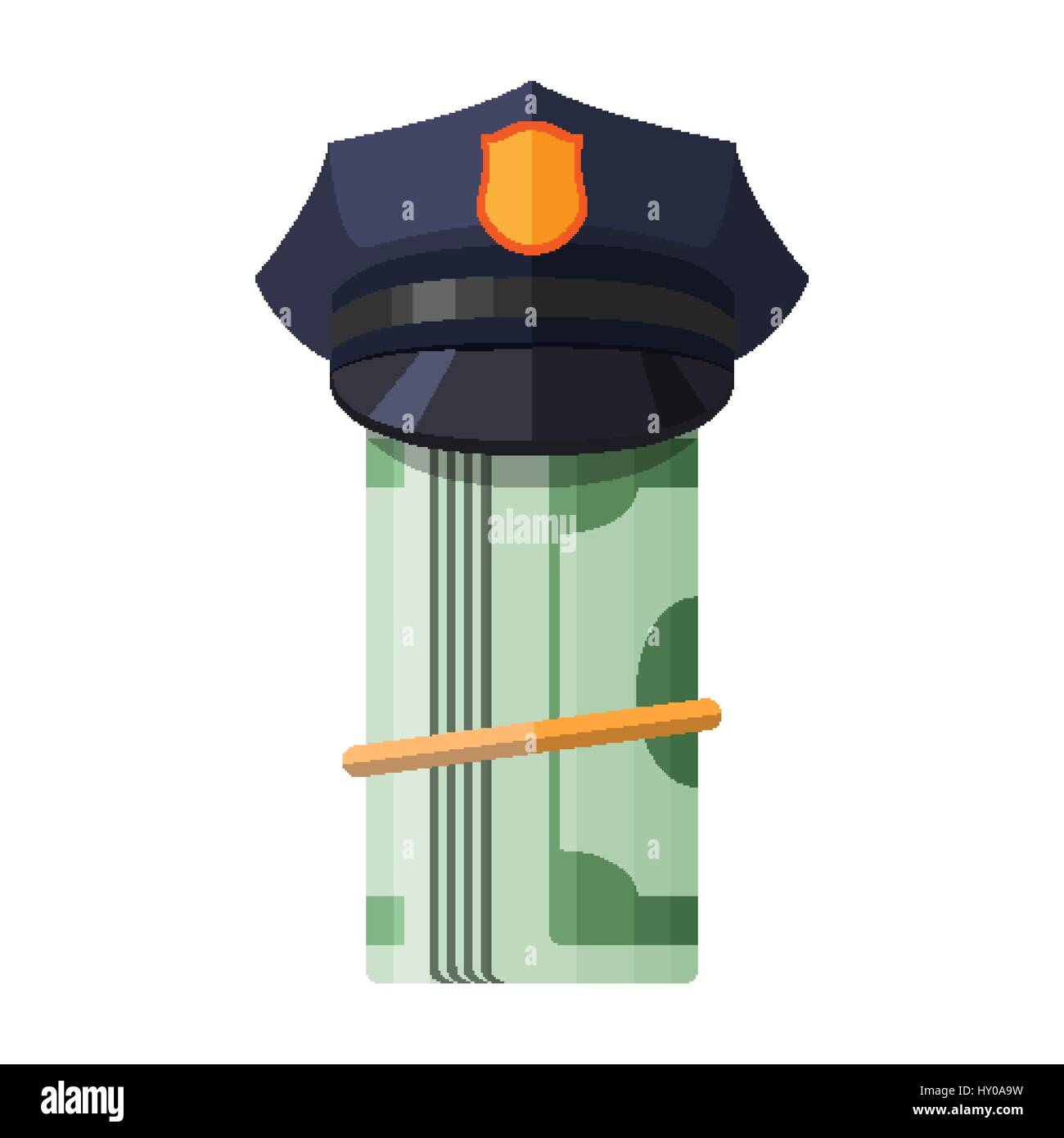 Money roll, isolated Stock Vector Images - Alamy