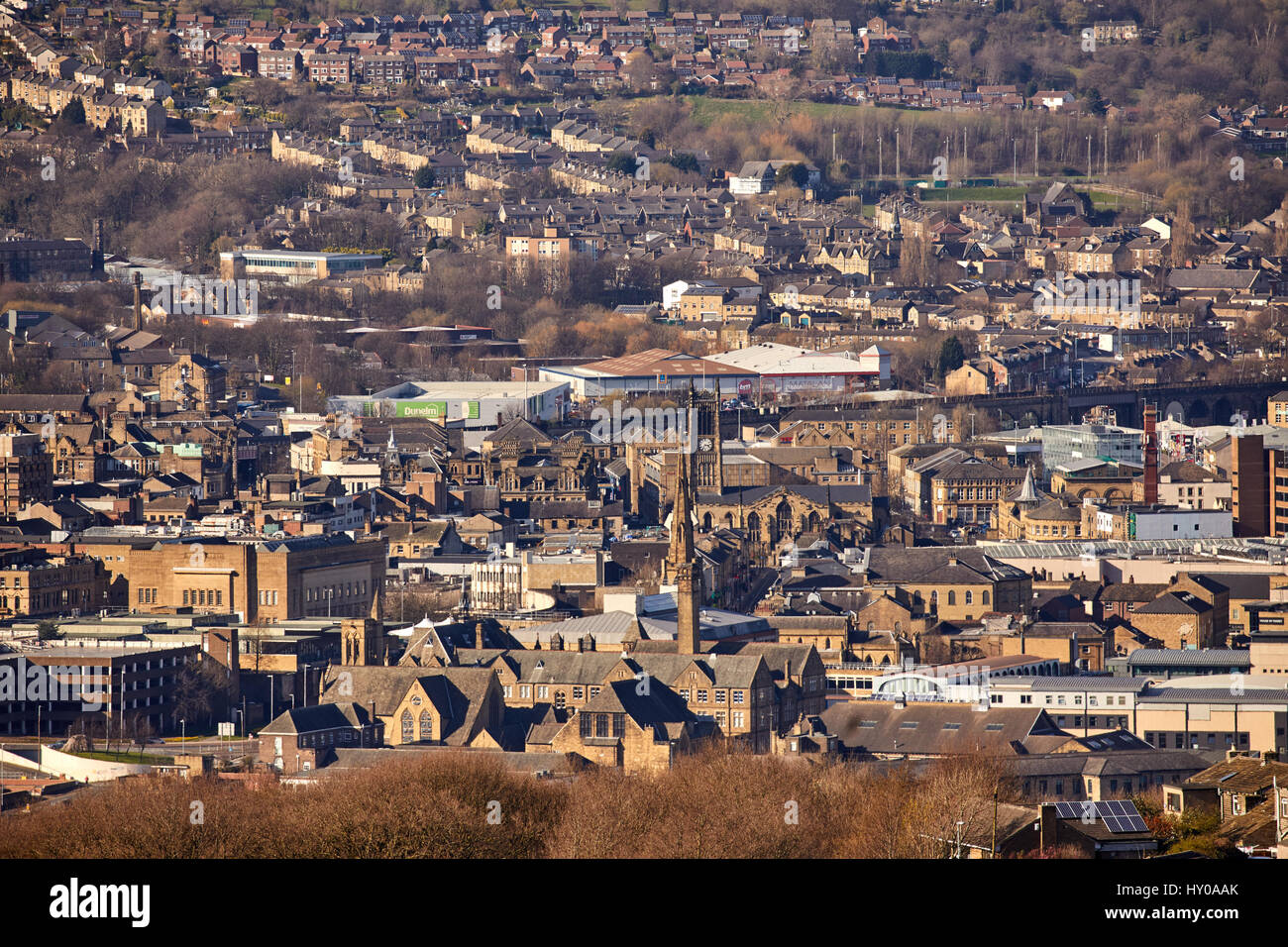 Elevated view of huddersfield hi-res stock photography and images - Alamy