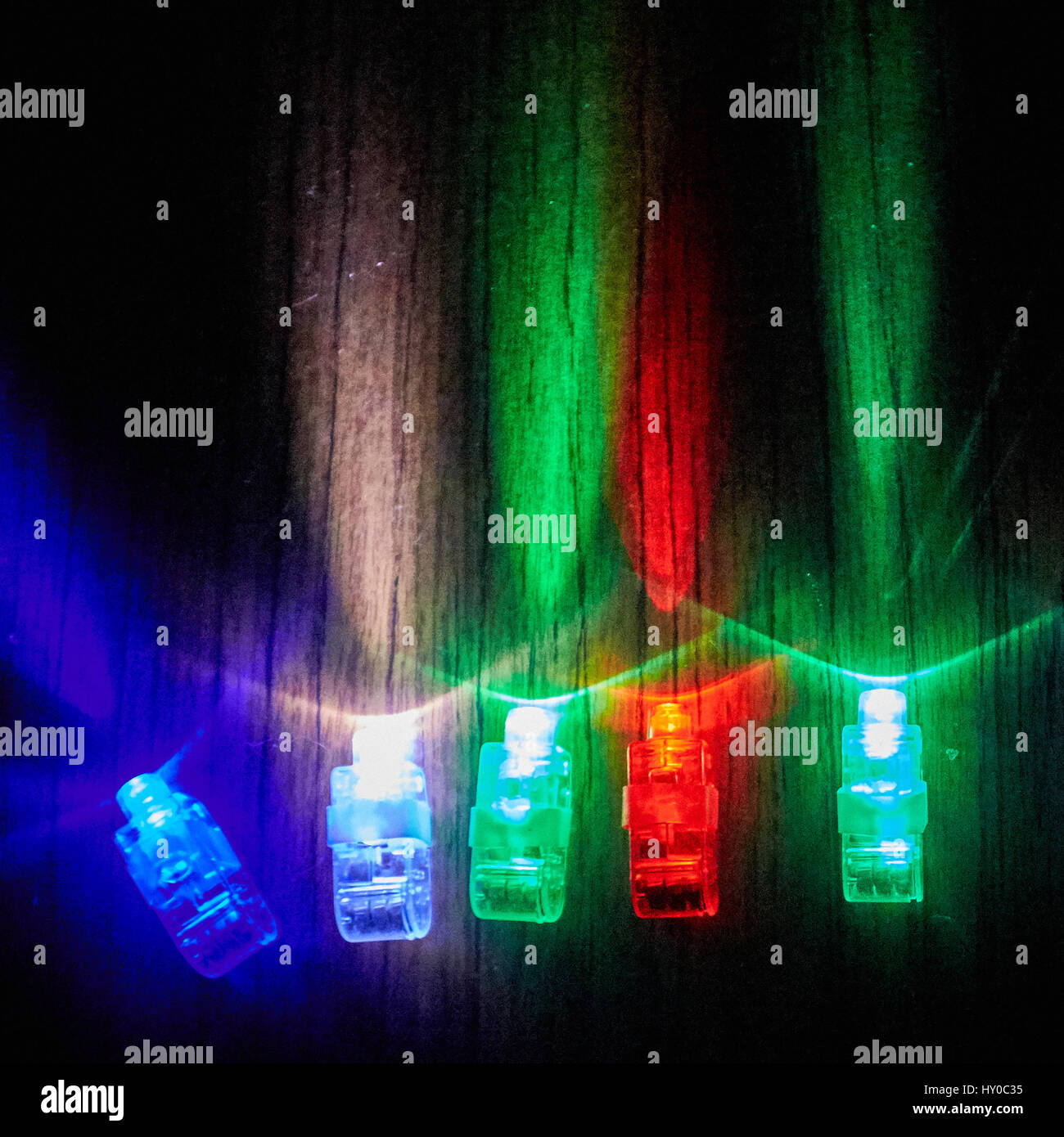 Coloured LEDs photographed in the dark Stock Photo - Alamy