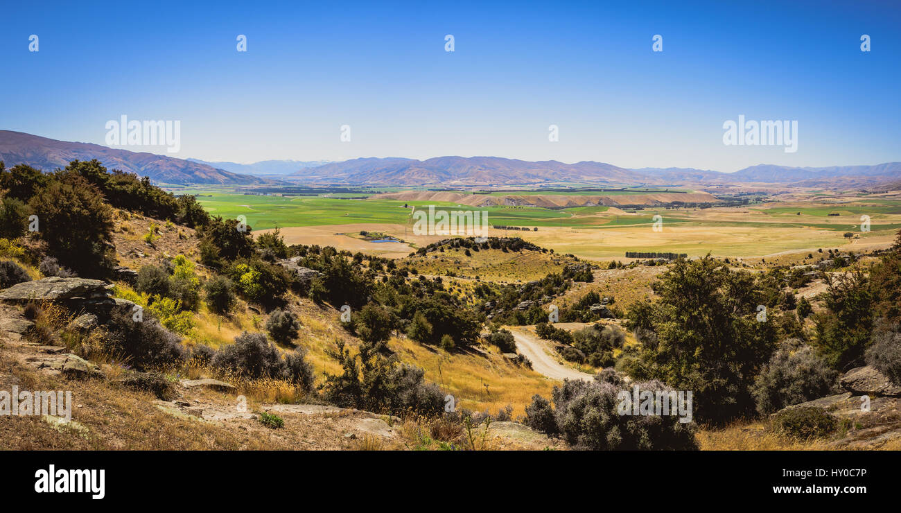 View from old gold-mining town Bendigo, New Zealand Stock Photo - Alamy