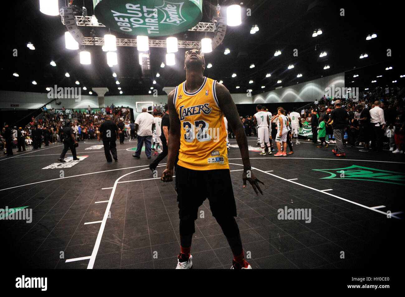Rapper 2 Chainz attends the BET Experience Sprite Celebrity Basketball ...