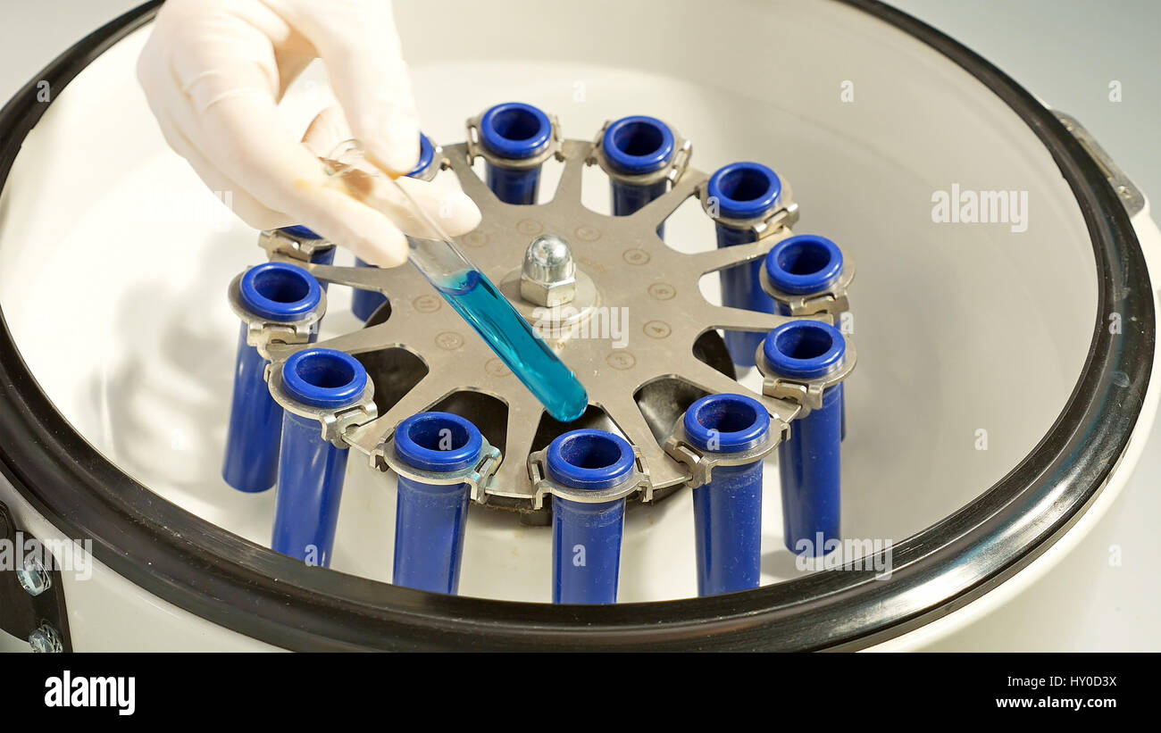 Automatic medical blood centrifuge in chemical lab Stock Photo - Alamy
