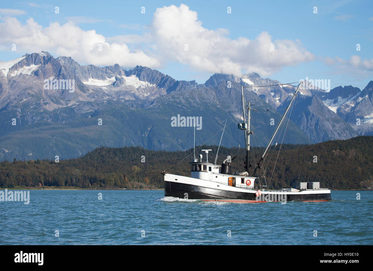 Salmon fishing boat trawler in Southeast Alaska Stock Photo - Alamy