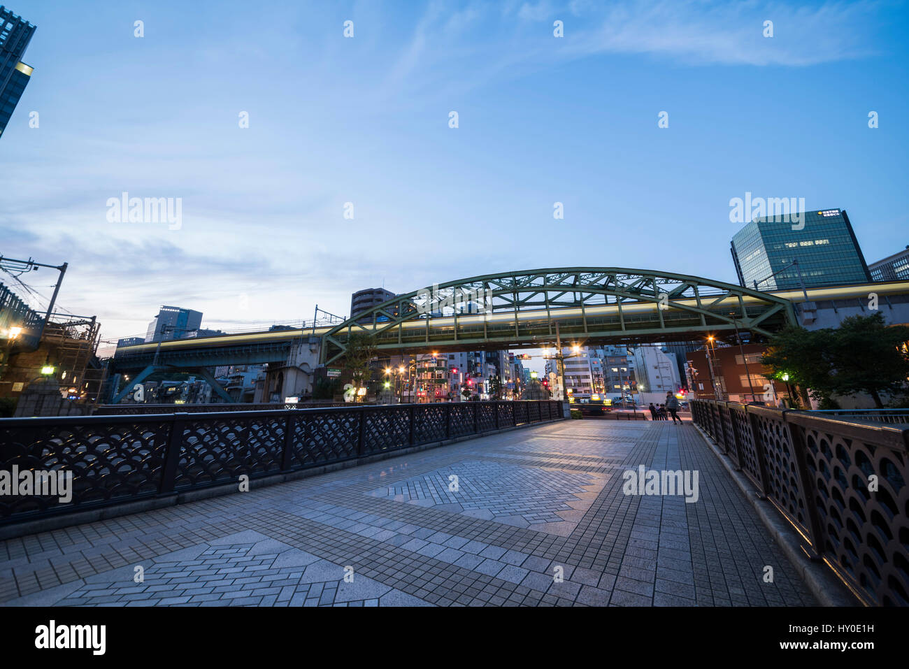 Sobu Line Matsuzumicho Bridge, view from Shoheibashi Bridge, Chiyoda-Ku ...