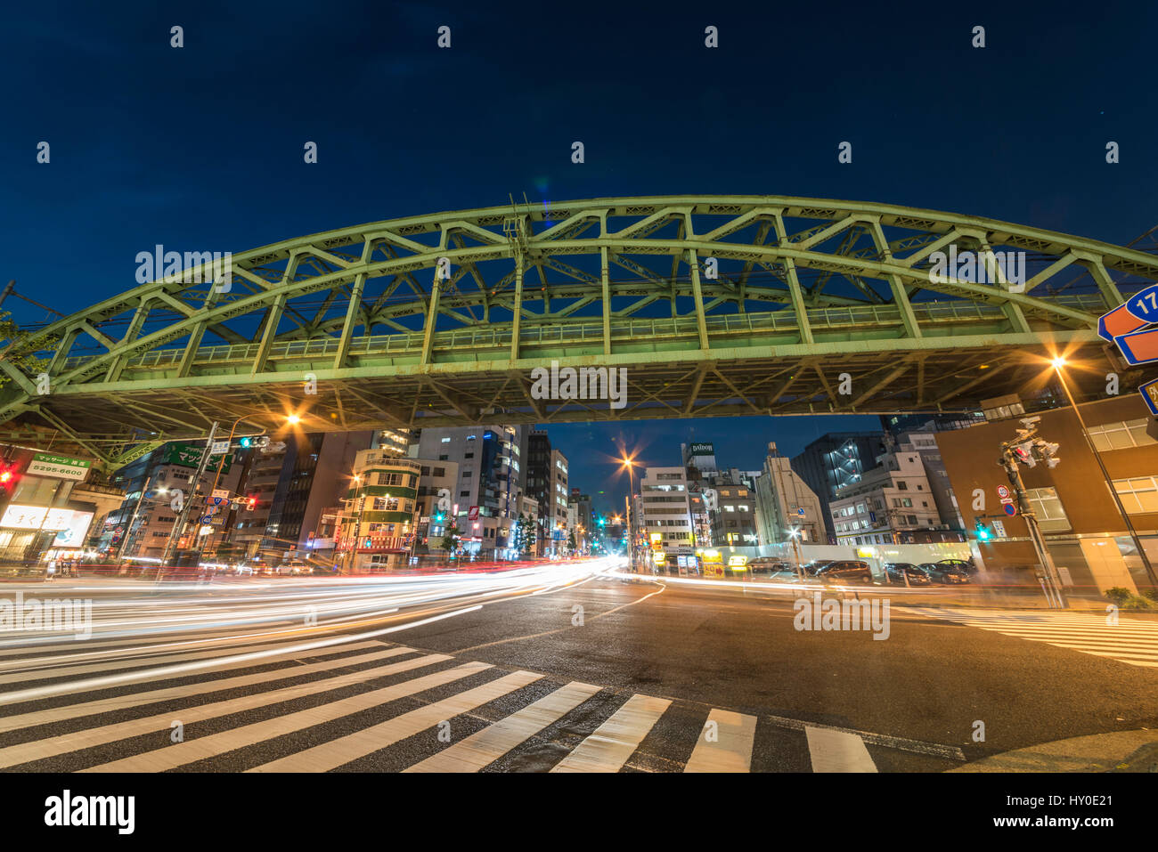 Sobu Line Matsuzumicho Bridge, view from Shoheibashi Bridge, Chiyoda-Ku ...