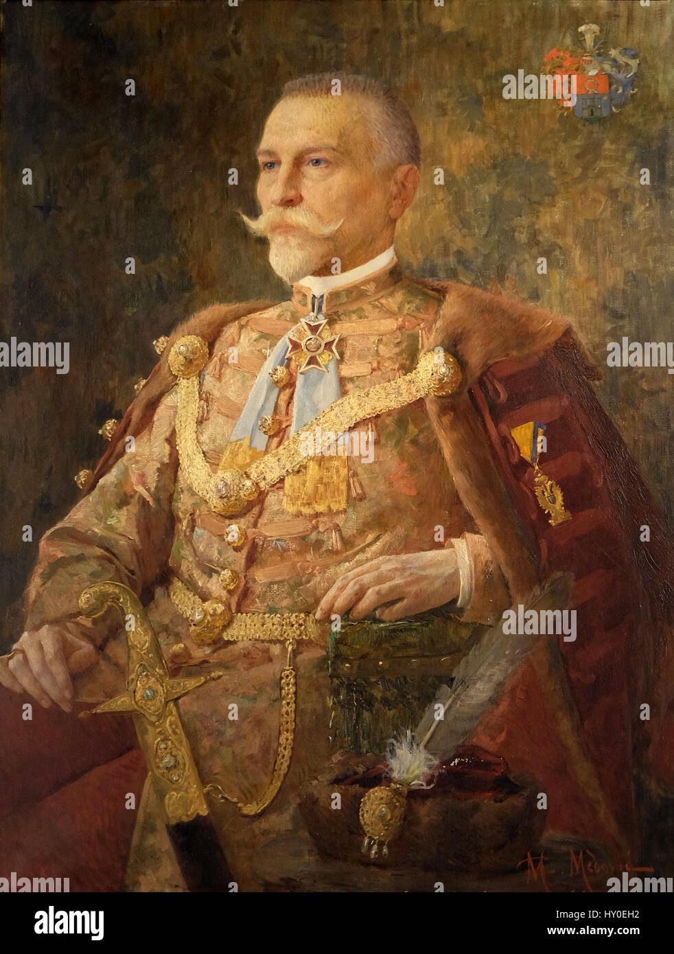 Portrait of Adolf pl Mosinski, Mayor of Zagreb 1892-1904, painted by ...