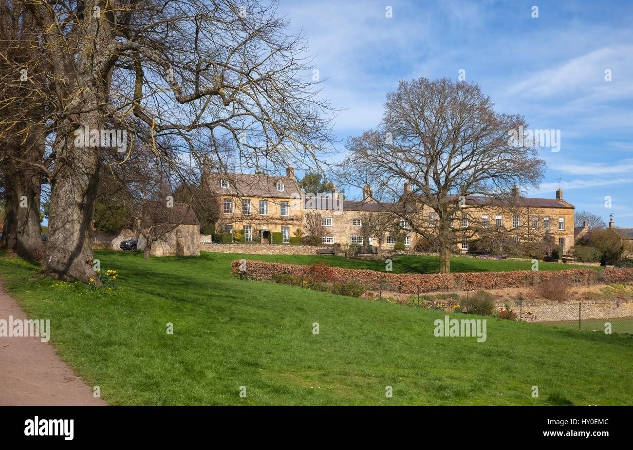 The Village Green at Blockley, Gloucestershire, England Stock Photo - Alamy