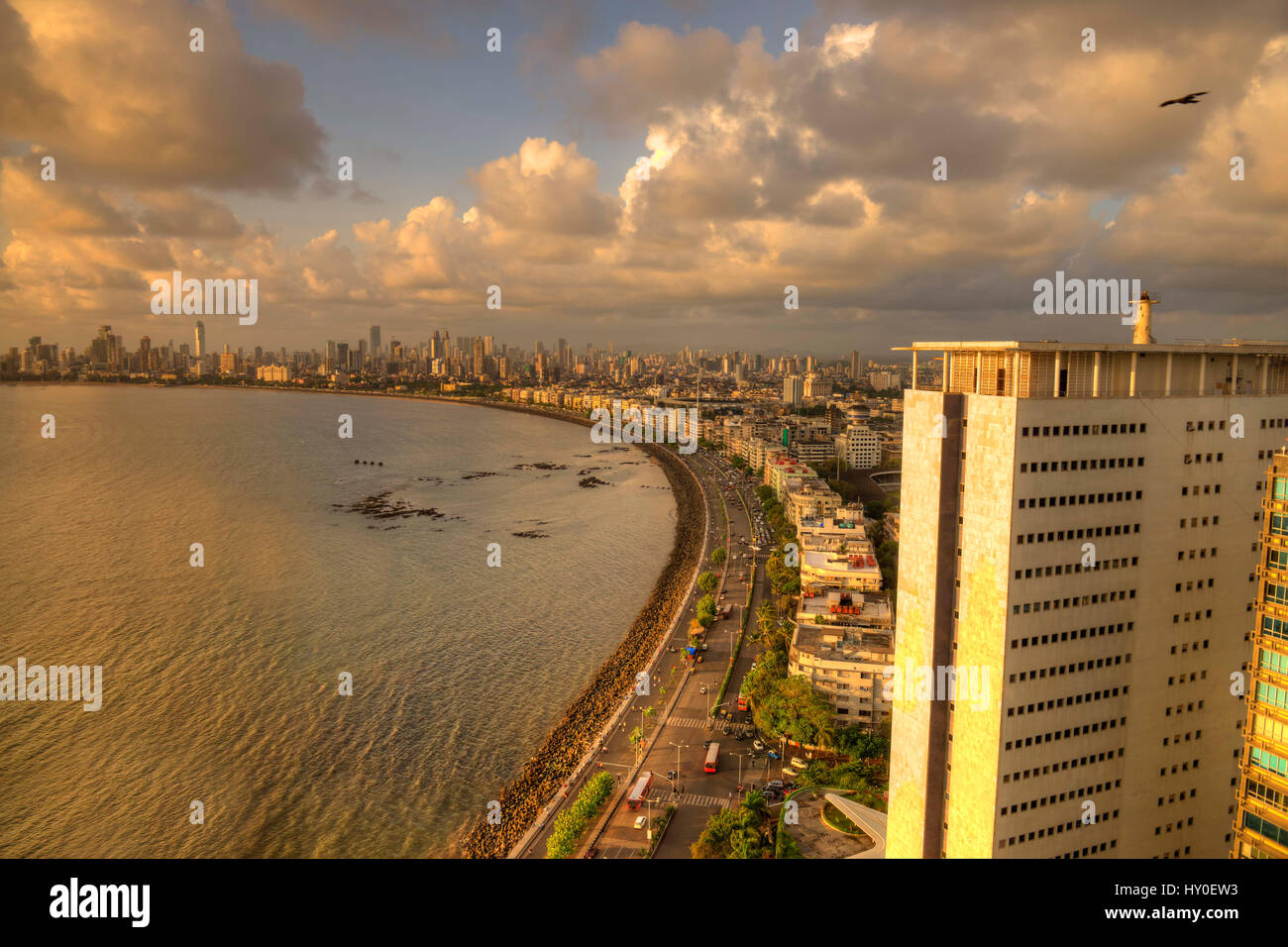Aerial view, nariman point, mumbai, maharashtra, india, asia Stock ...