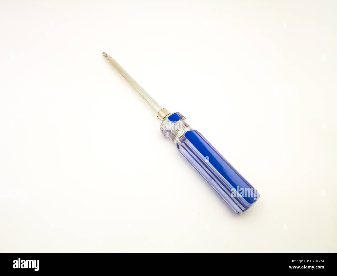 Closeup to Blue and Clear Screwdriver, Isolated Stock Photo - Alamy