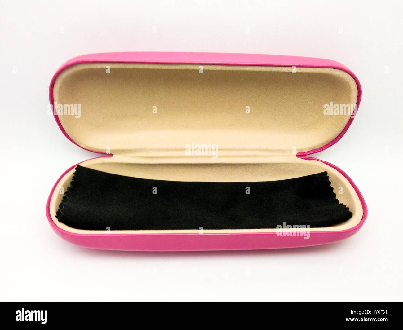 Closeup to Opened Shocking Pink Glasses Case Box, Isolated Stock Photo ...