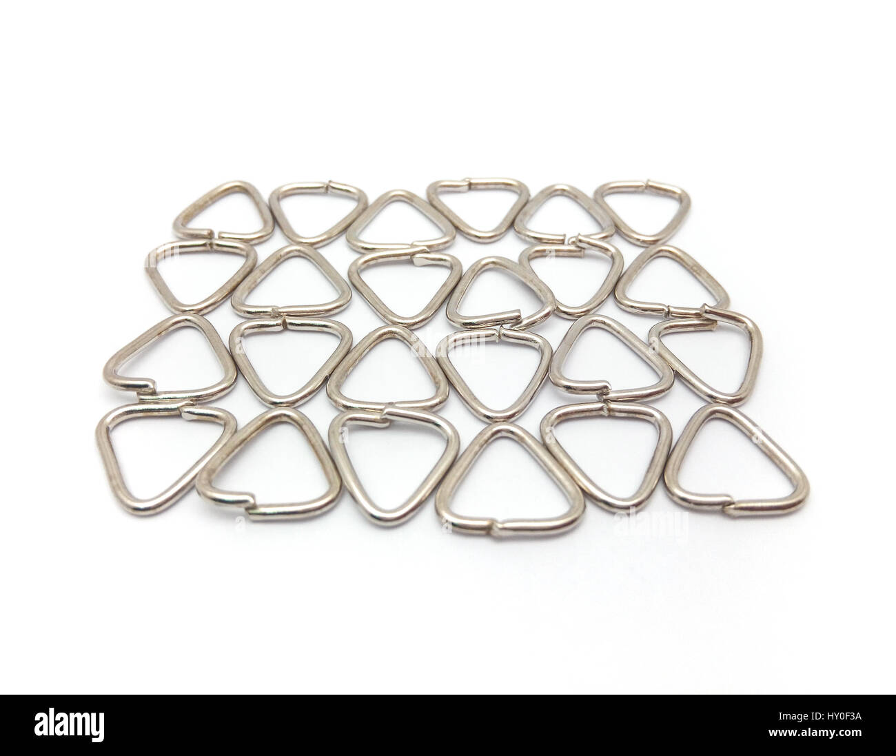 Stainless Steel Loop for Keychain on White Background Stock Photo - Alamy
