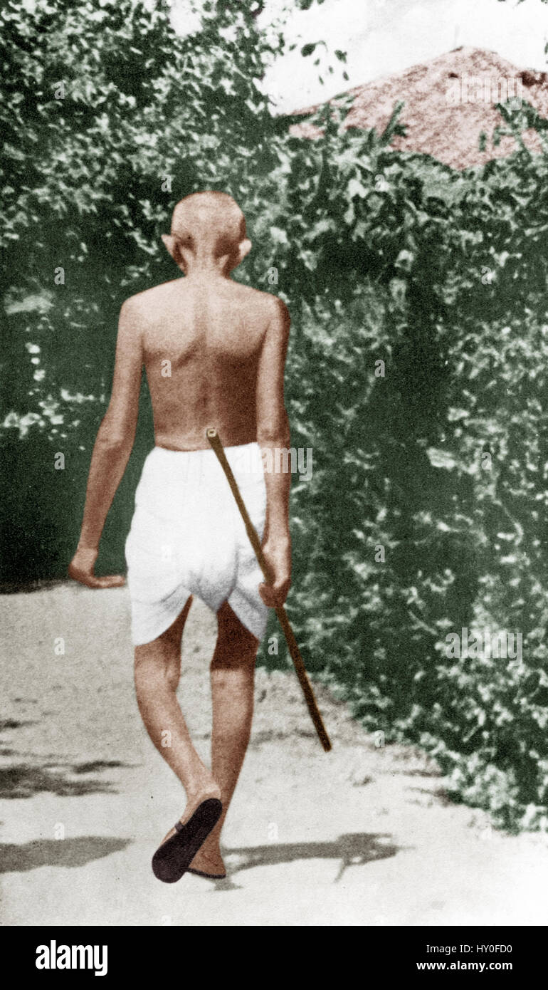 Mahatma Gandhi With Stick Stock Photos & Mahatma Gandhi With Stick ...