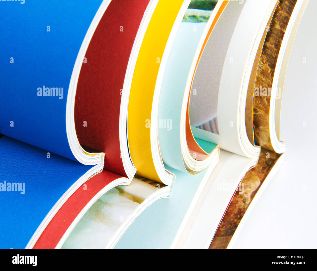 stack of the colorful magazines Stock Photo - Alamy