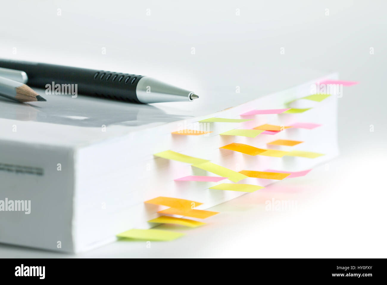 Book notes marked hi-res stock photography and images - Alamy