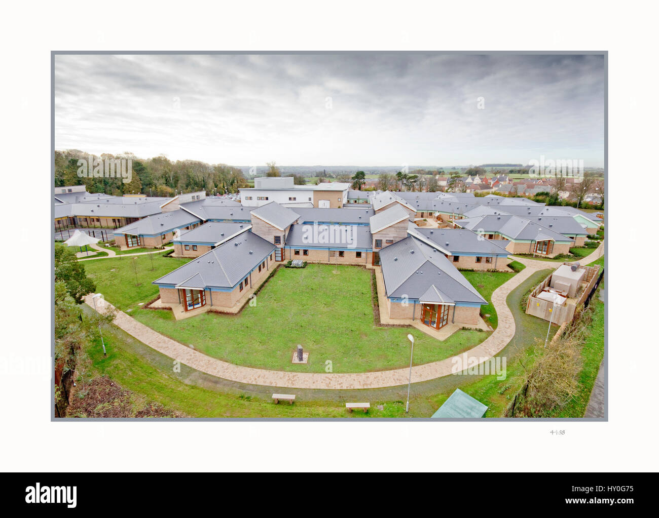 Aerial view of houses uk Stock Photo - Alamy