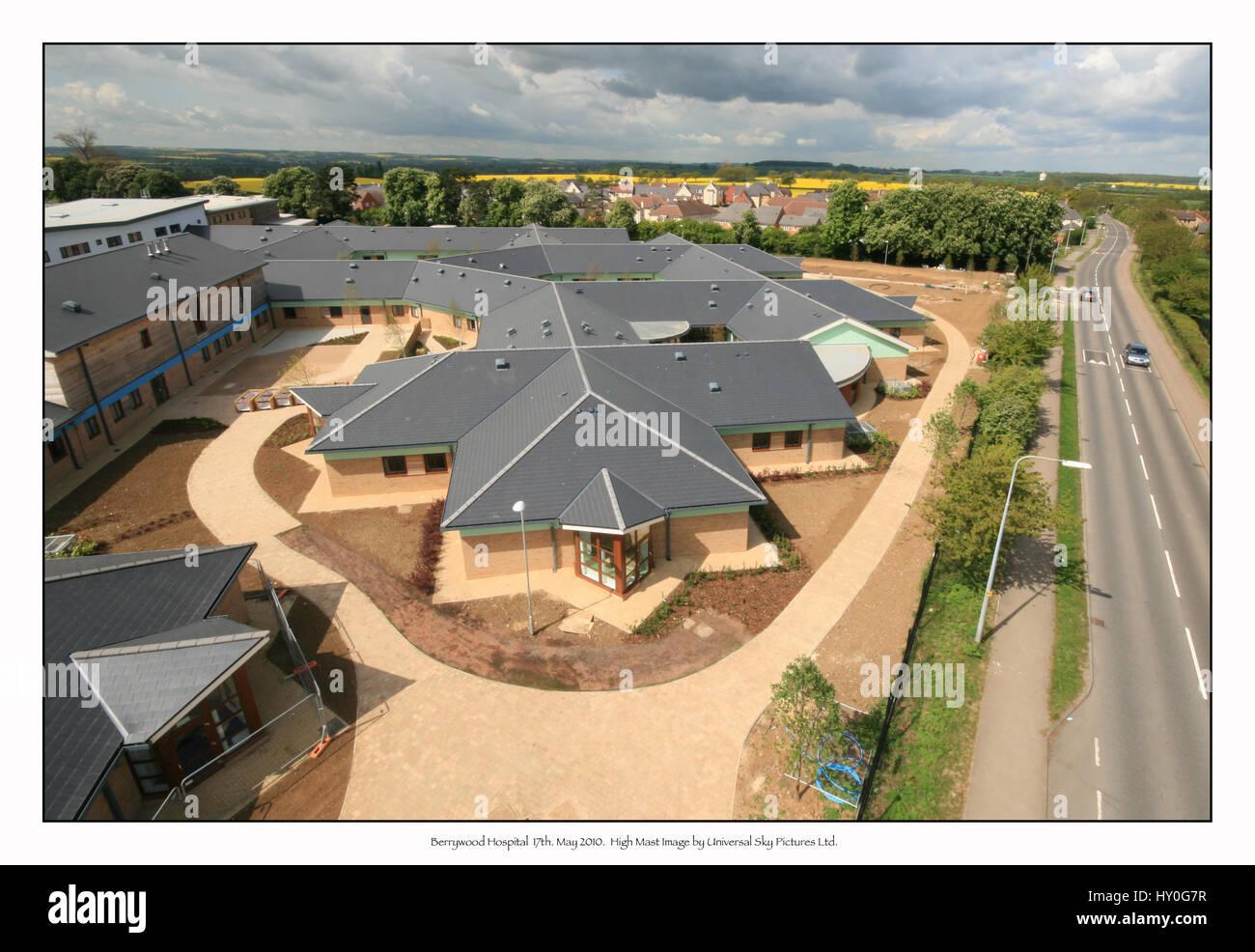 Aerial view of houses uk Stock Photo - Alamy