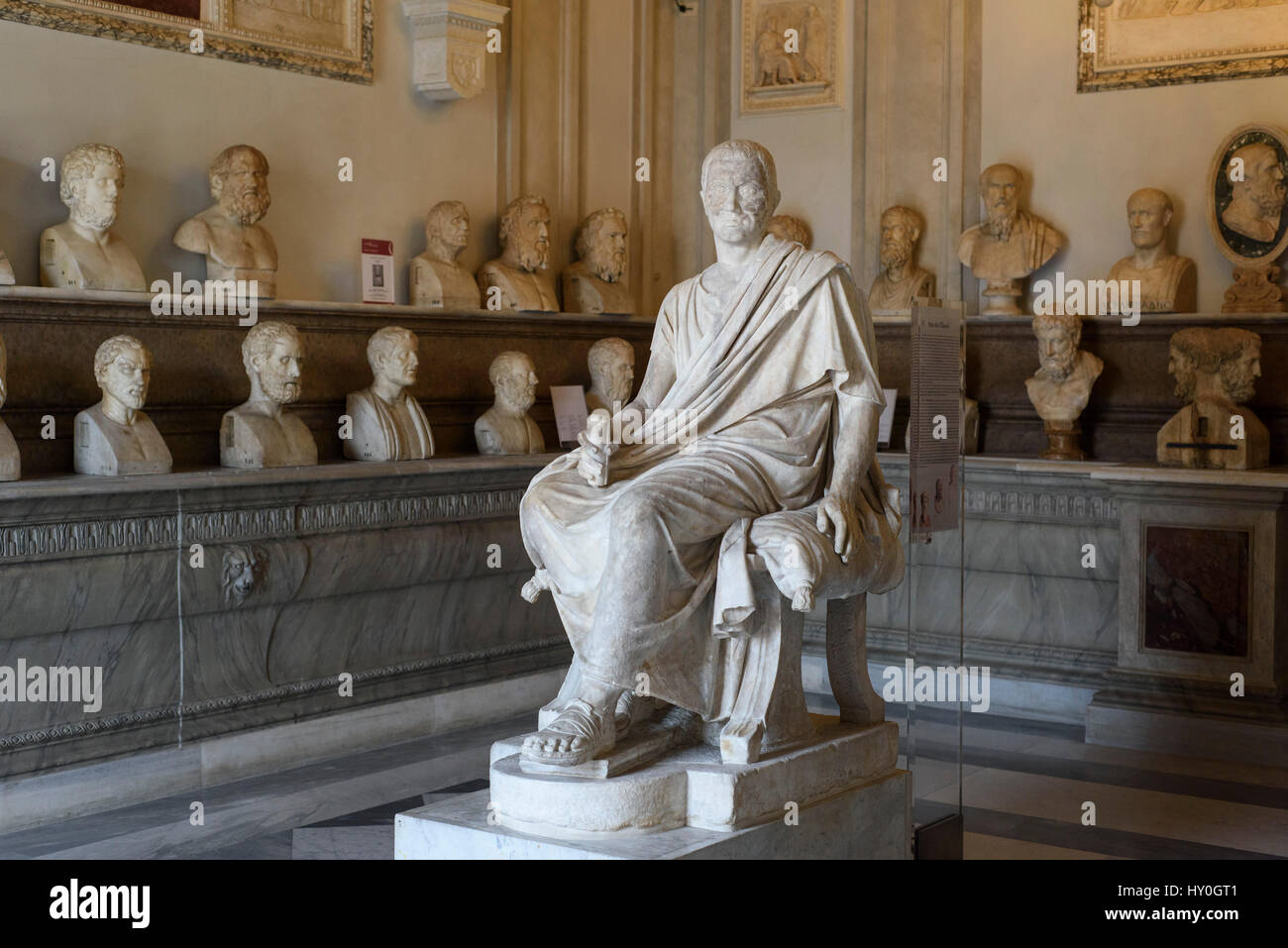 Rome. Italy. Statue of Roman Consul and military commander Marcus ...