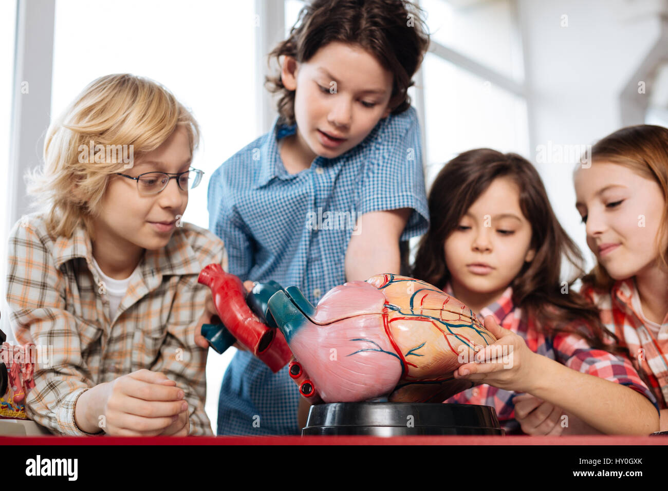 Team of young biologists conducting a lab work Stock Photo - Alamy