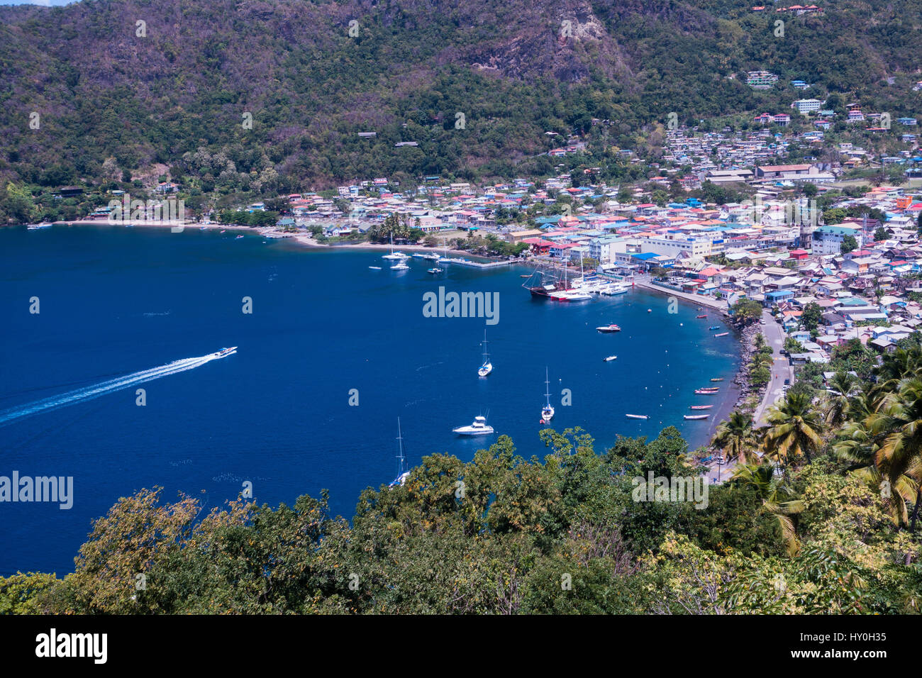 Soufriere, the original capital of Saint Lucia, founded by the French ...