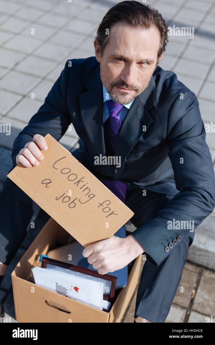 Angry office worker lost his job Stock Photo - Alamy