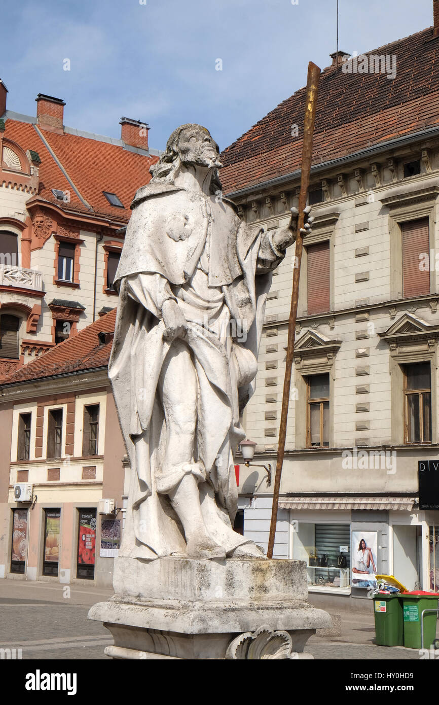 Saint Roch statue, Plague column at Main Square of the city of Maribor ...