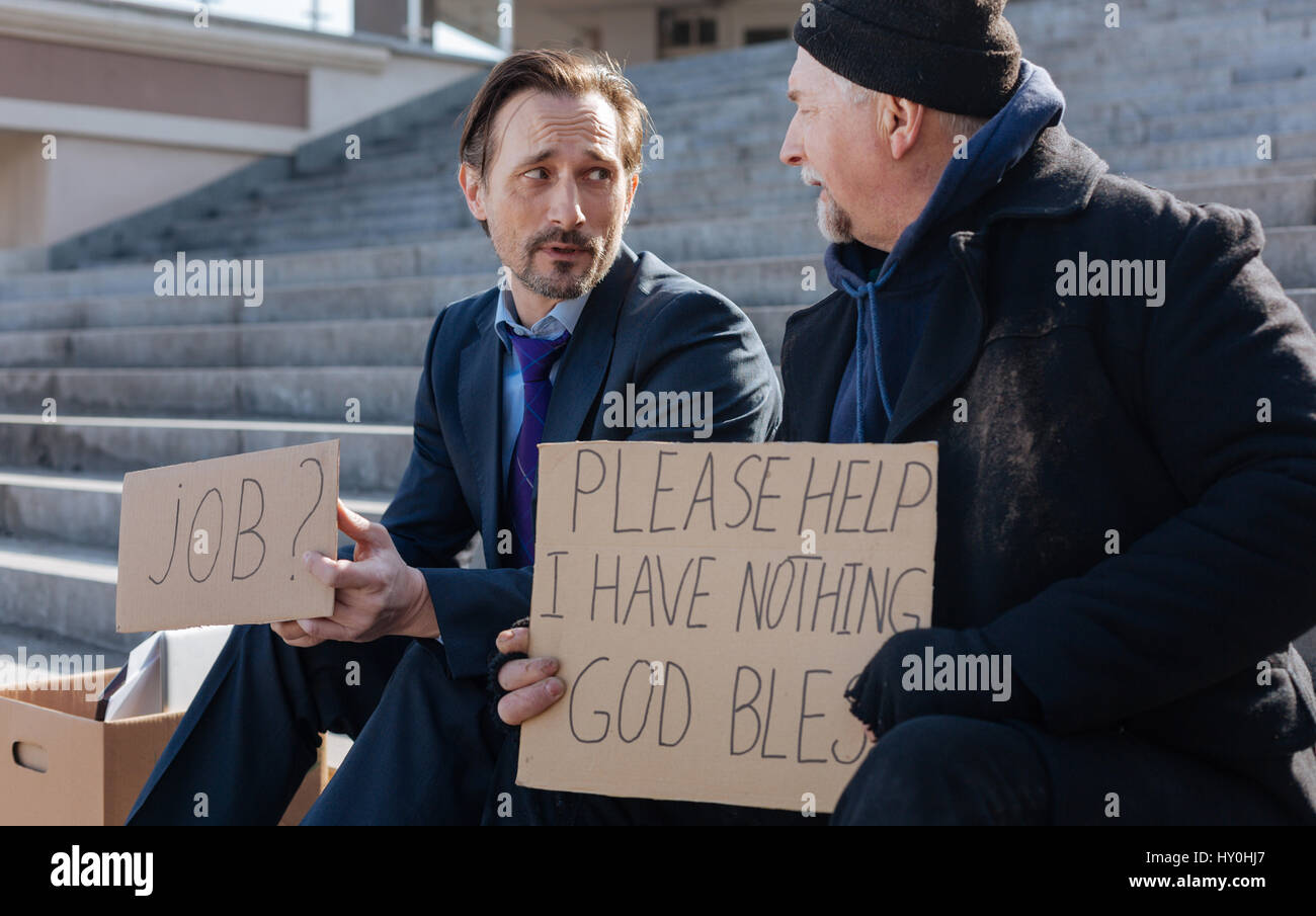 Two unhappy men having problems in life Stock Photo - Alamy