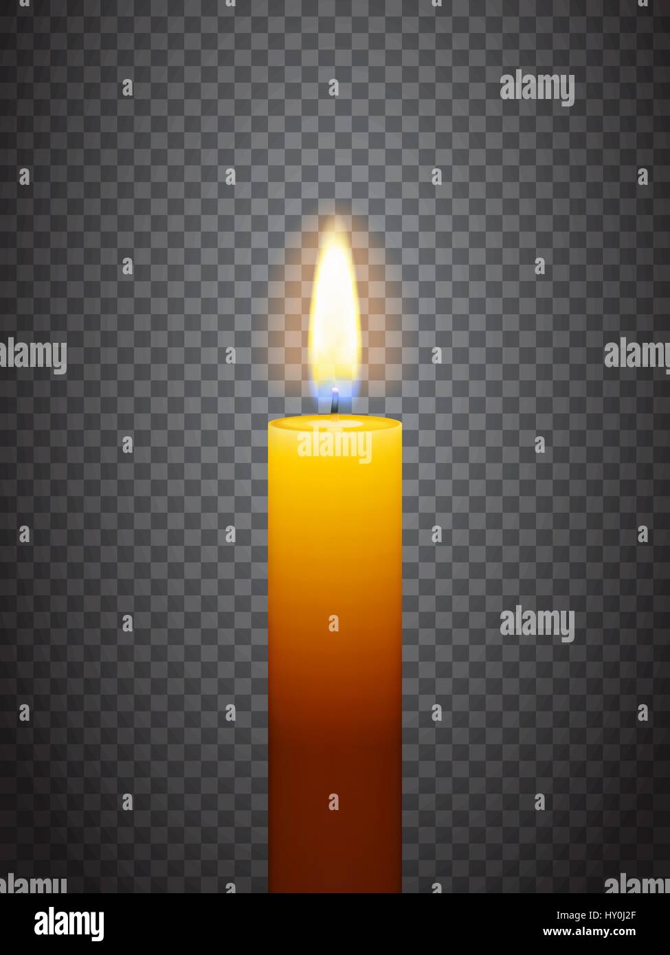 Realistic burning candle Stock Vector Image & Art - Alamy