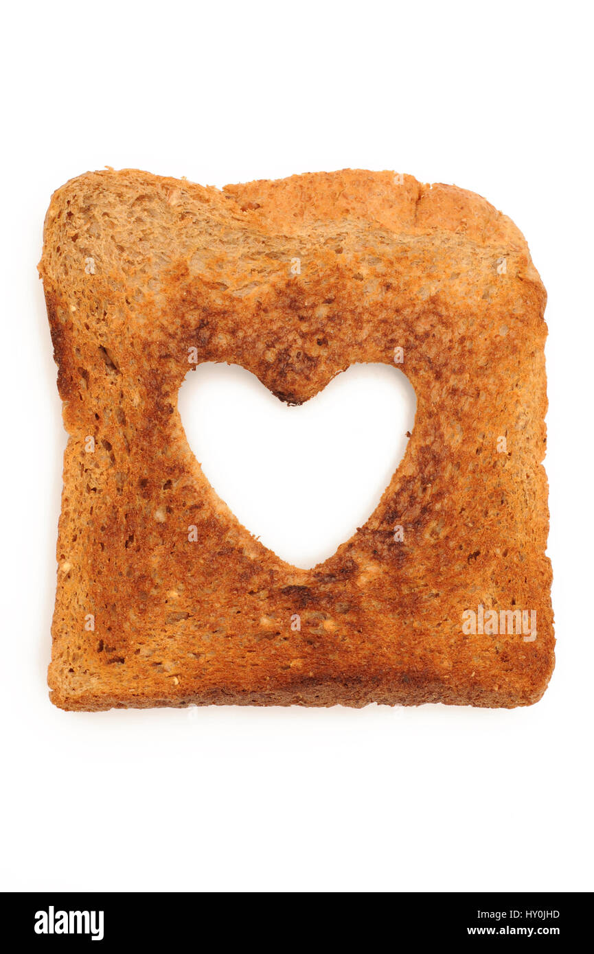 toast with a heart shaped hole Stock Photo - Alamy