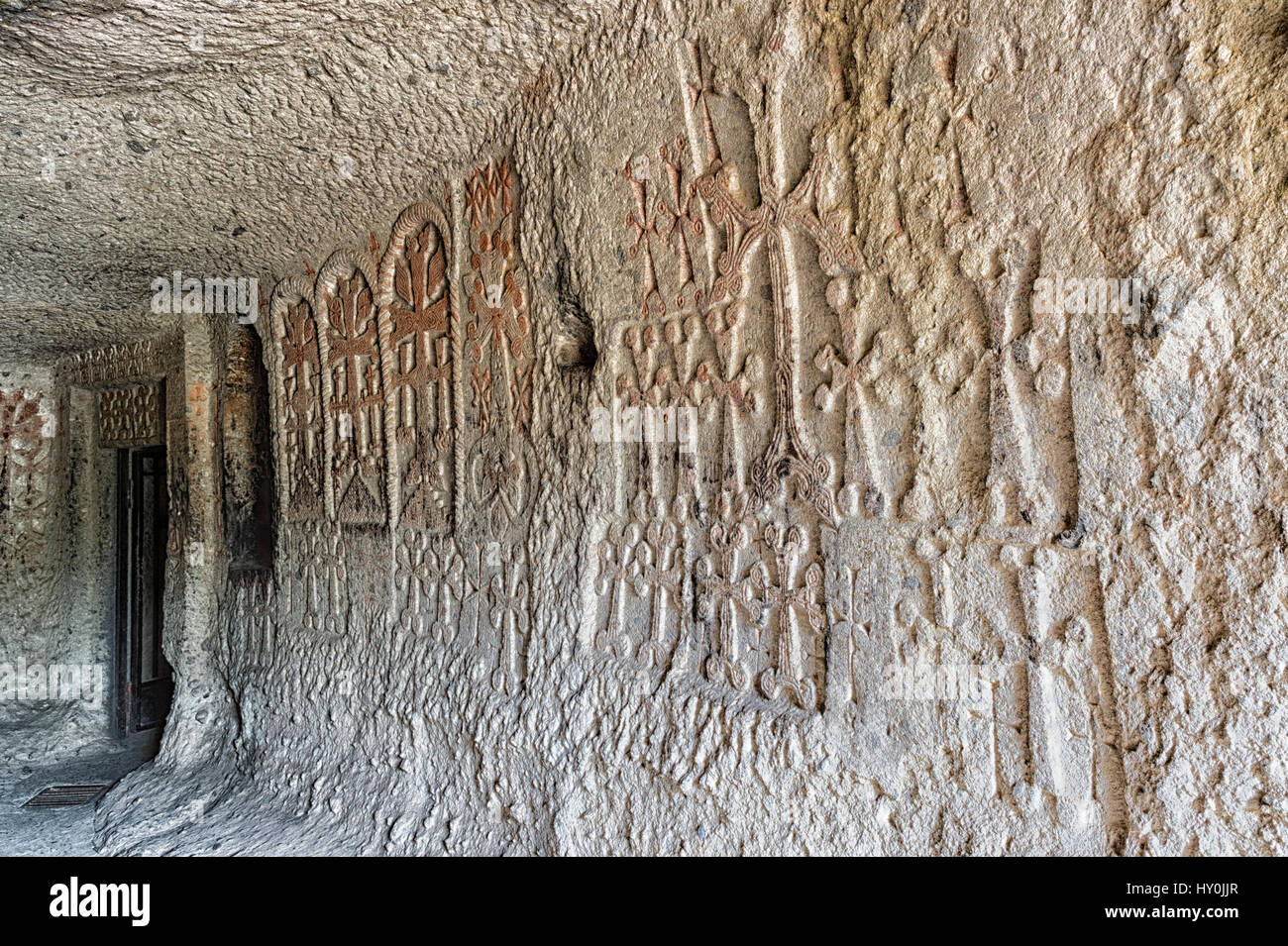 Bas-relief, 4th century, Interior, Geghard Monastery, Kotayk Province ...